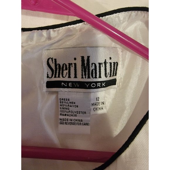 Sheri Martin | Dresses | Sheri Martin Size 2 Dress White Linen Blend ...